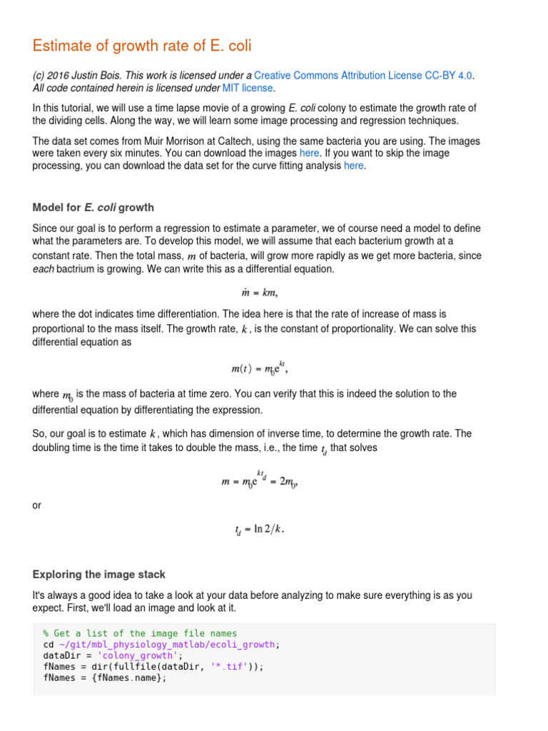 Growth Curve Estimation | PDF | Bootstrapping (Statistics) | Experiment
