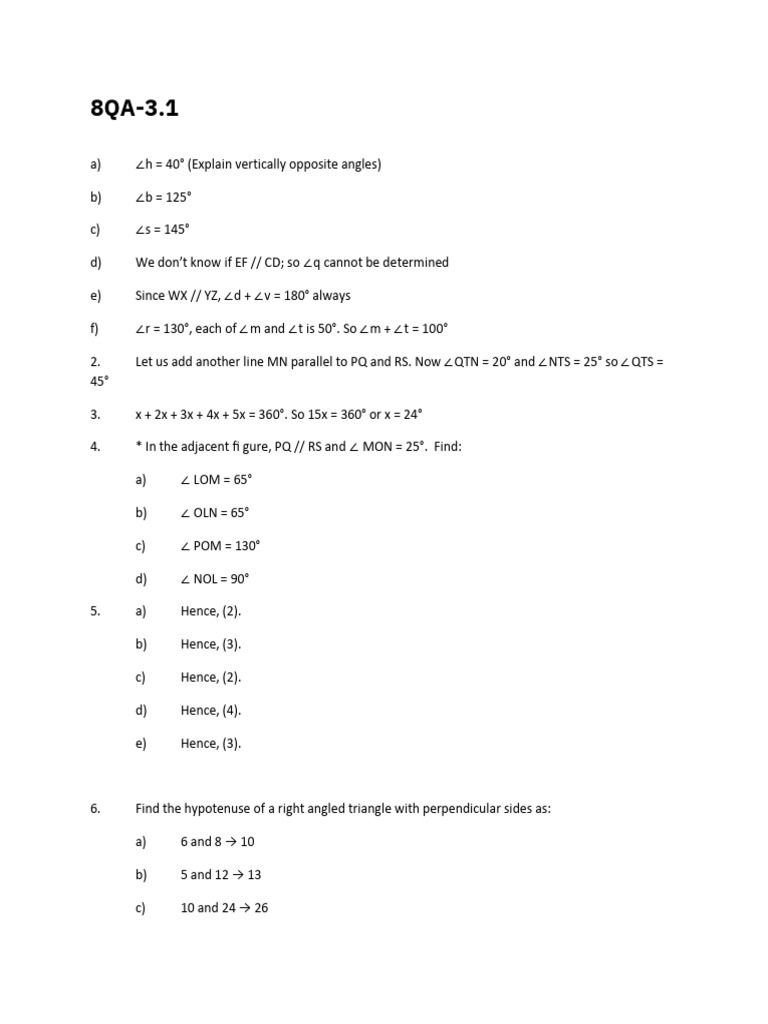 QA Module 3 - Class Exercises - Answerkey | PDF | Polytopes | Elementary Geometry
