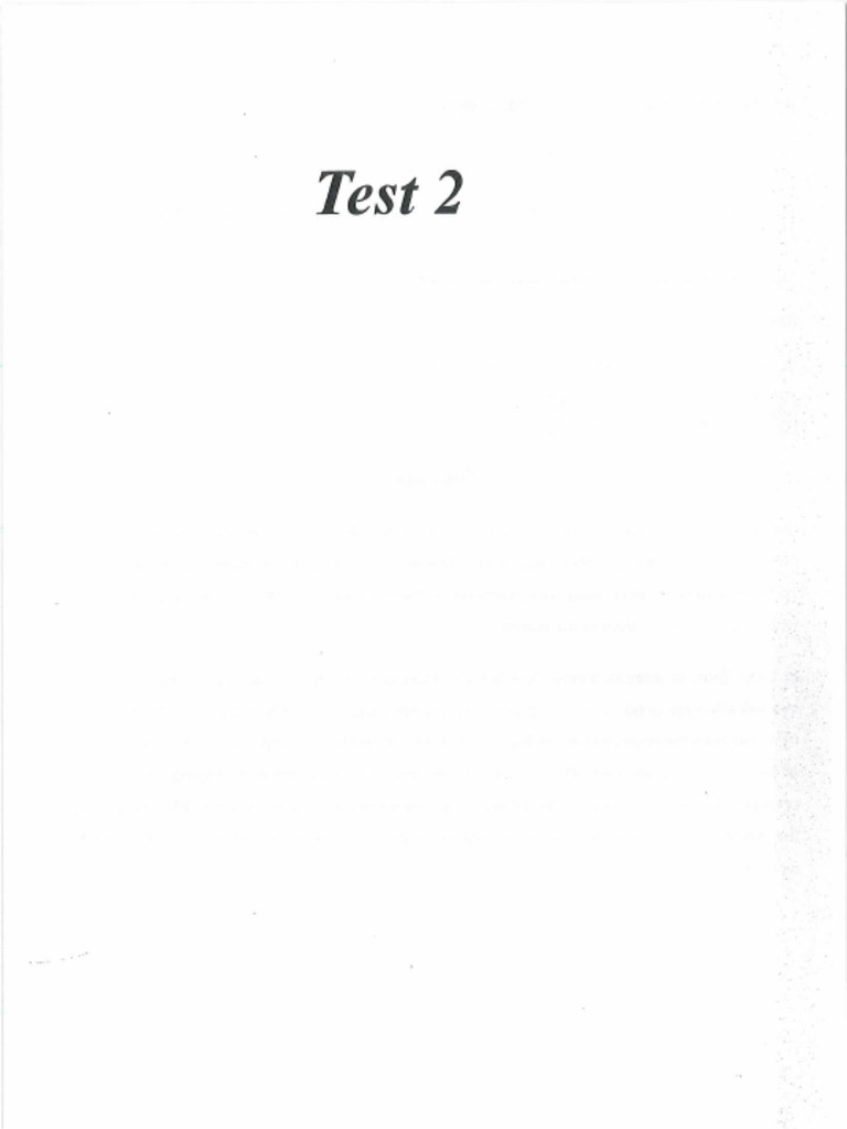 FIRST 3 Test 2 | PDF