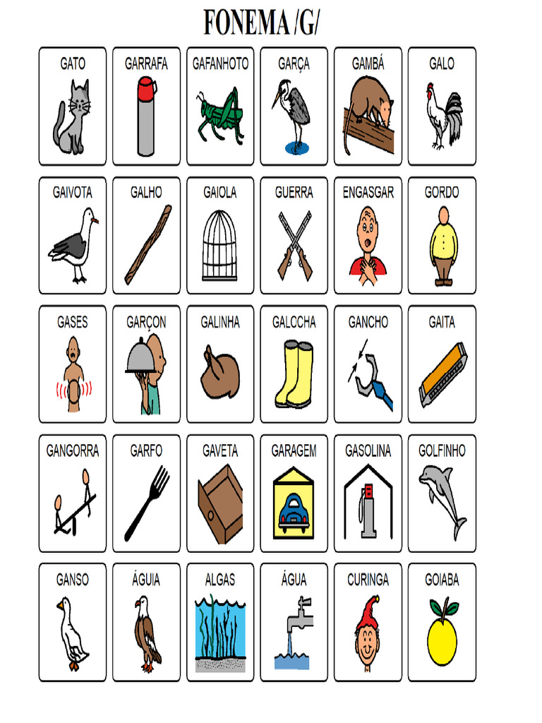 Fonema G NOMEAÇÃO | PDF