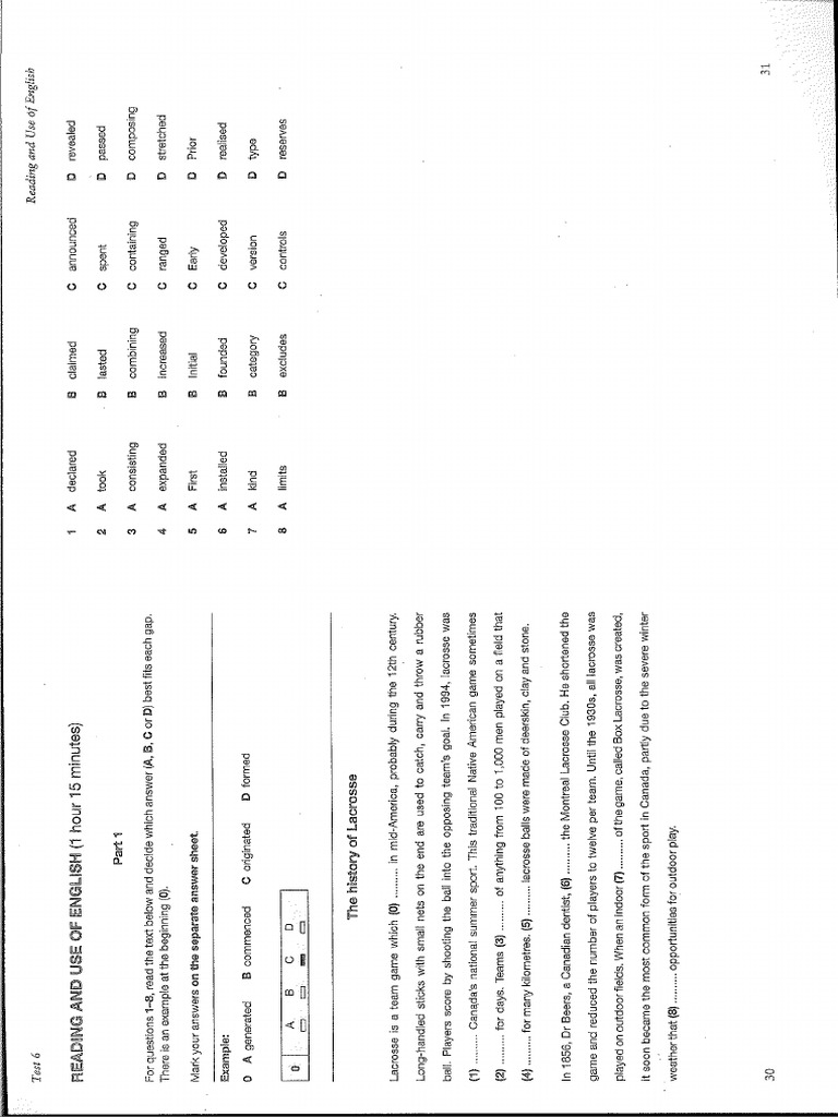 First Fs 2 Test 6 Reading & Writing | PDF First Fs 2 Test 6 Reading & Writing | PDF