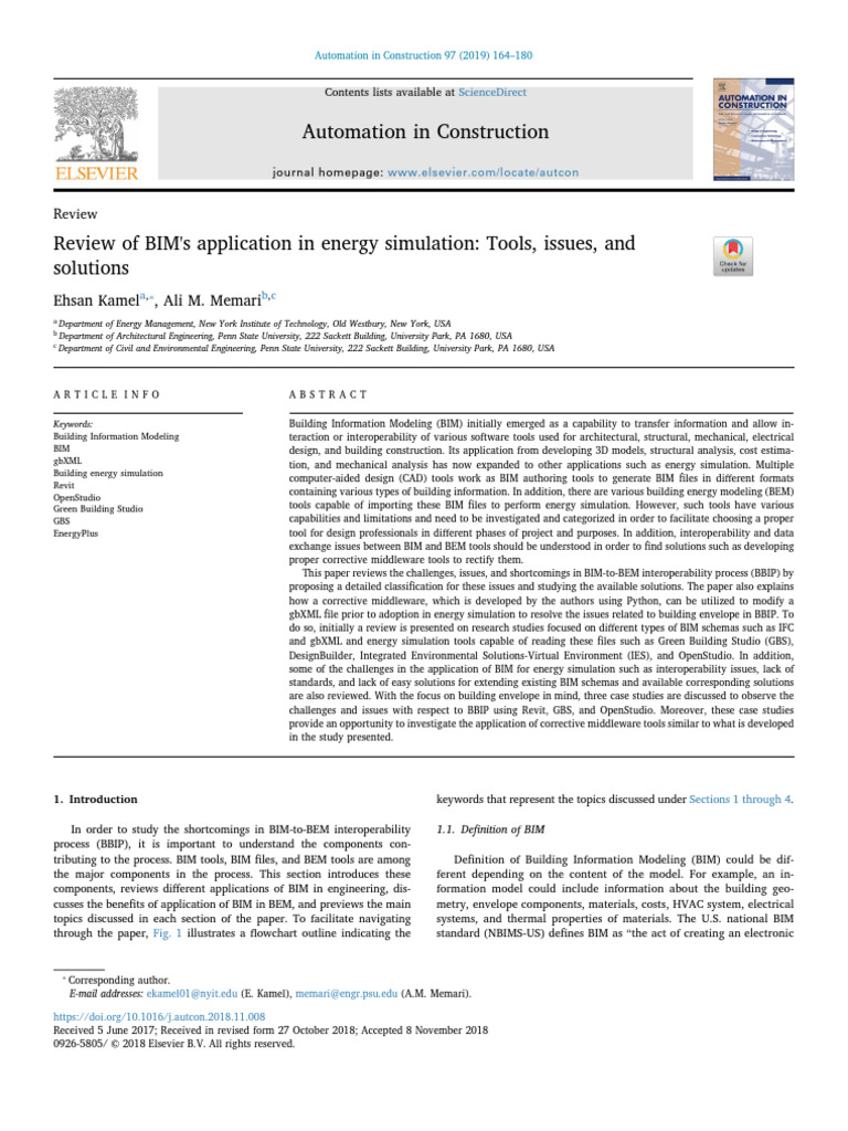 Review of BIM's Application in Energy Simulation X | PDF | Building ...