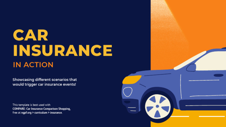 Car Insurance Comparison Presentation in Navy Yellow Blue Bold Modern ...