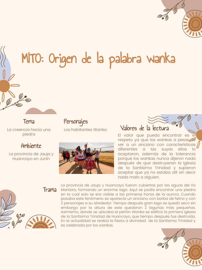 MITO: Origen de La Palabra Wanka | PDF | Imperio Inca | Creencia religiosa y doctrina