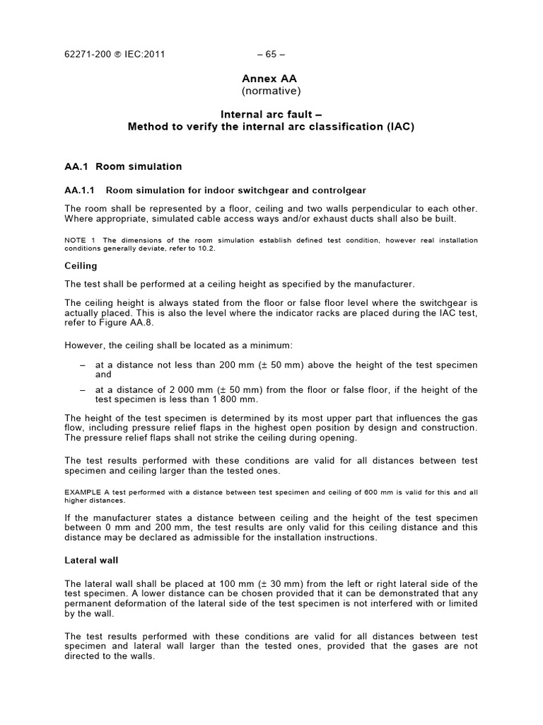 Annex AA - Internal Arc Fault | Download Free PDF | Alternating Current | Electrical Engineering