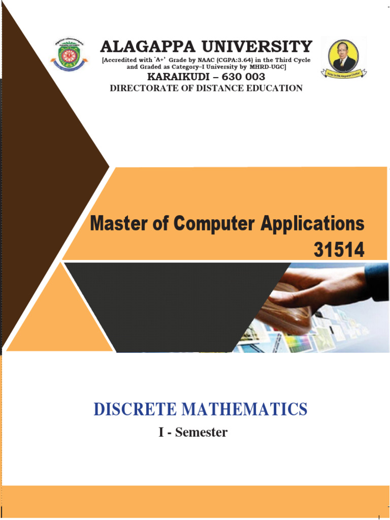 PG Mca Computer Applications 31514 Mca Discrete Mathematics New 1993 | PDF | Logic | Proposition