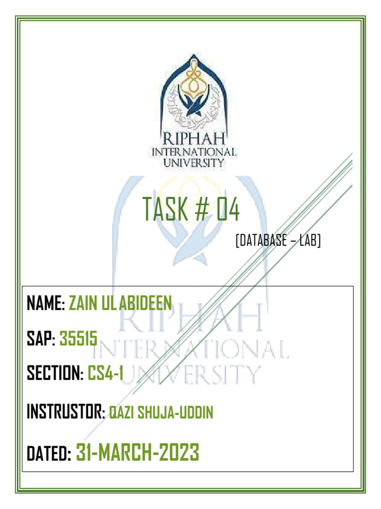 Database Lab Tasks | PDF | Salary | Employment Compensation Database Lab Tasks | PDF | Salary | Employment Compensation