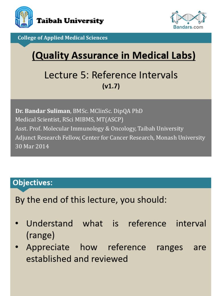 L 5 - Reference Range | PDF | Reference Range | Low Density Lipoprotein