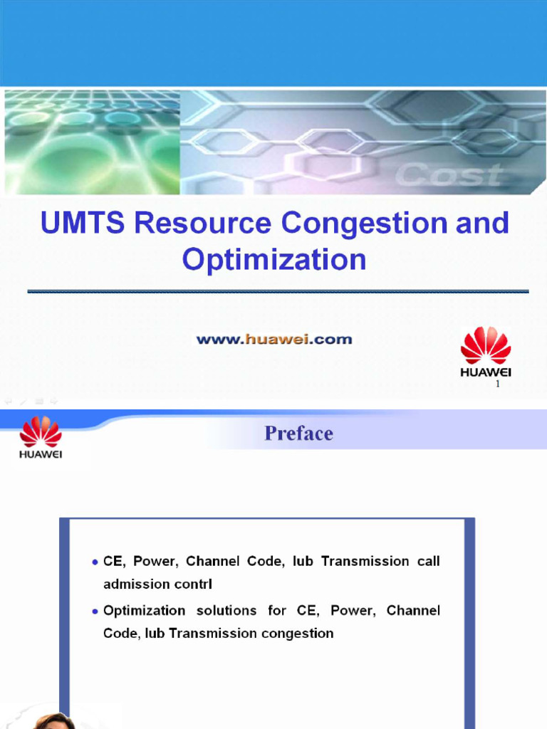 WCDMA Irrigation 03 UMTS Resource Congestion and Optimization | PDF