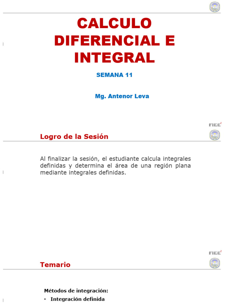 S11.s2 Integrales Definidas | PDF | Integral | Relaciones matematicas