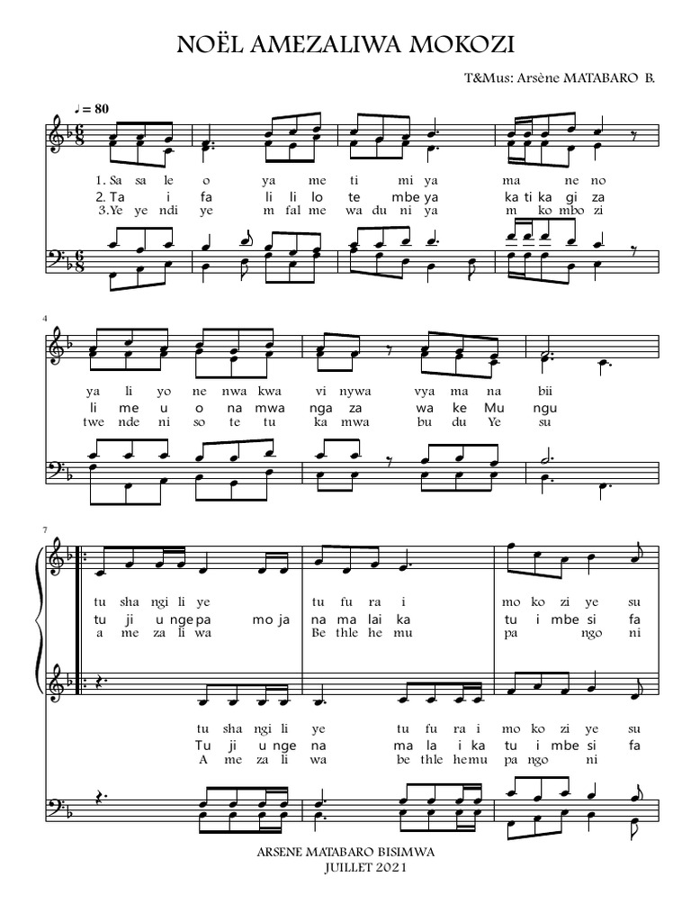 Noël - Amezaliwa - Mokozi Arsmat | PDF