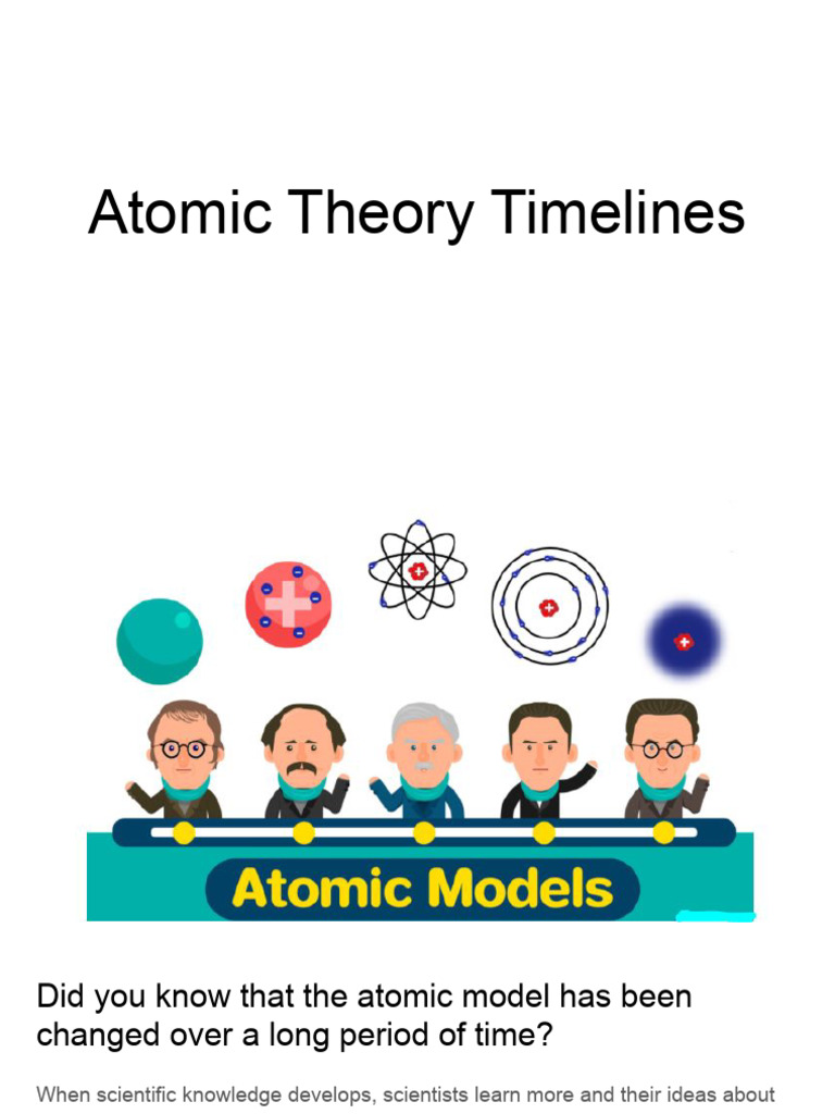 Atomic Theory Timelines | PDF | Atoms | Atomic Nucleus