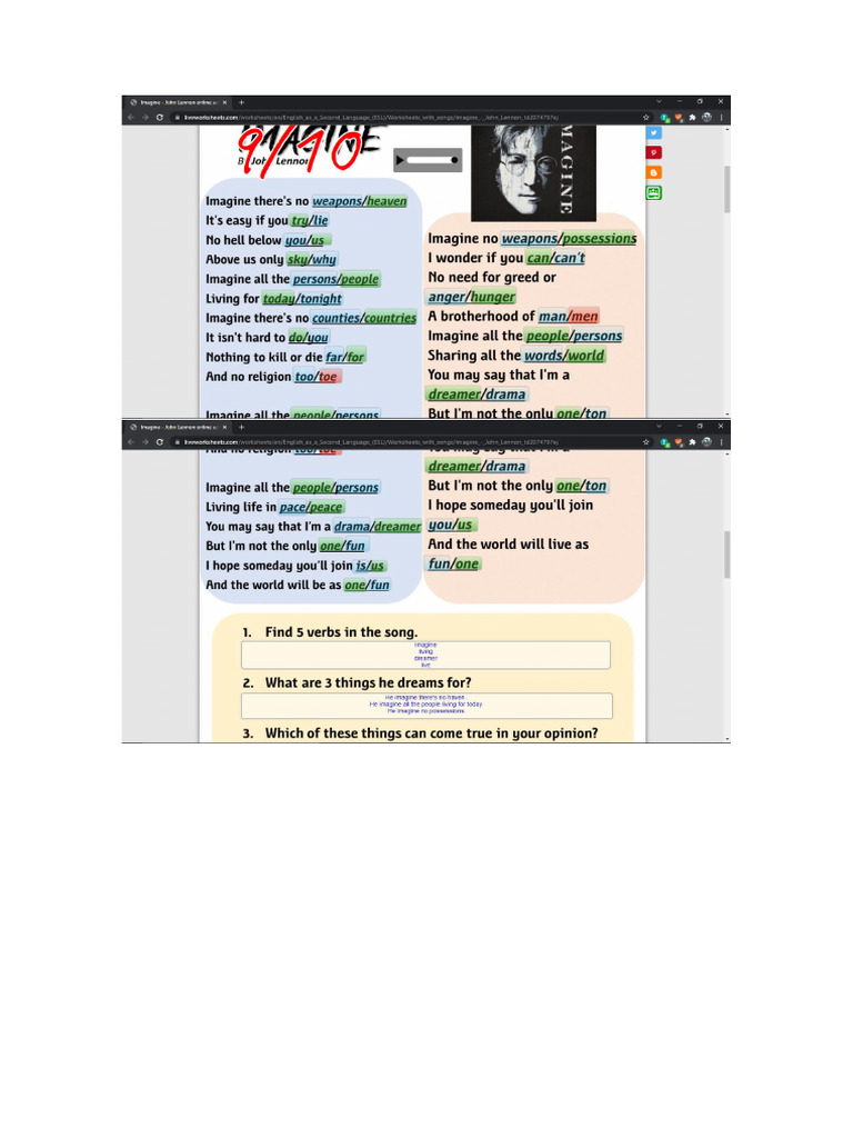 Imagine John Lennon | PDF