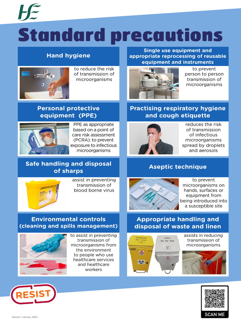HSE West Standard Precautions Poster A3 | Download Free PDF | Health ...