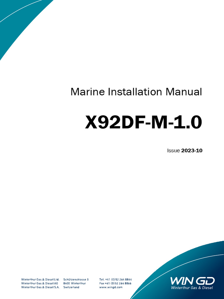 MIM WinGD X92DF-M-1-0 20231025 | PDF | Mechanical Engineering