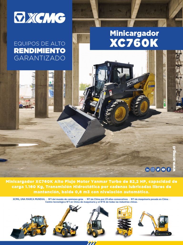 Minicargador XC760K: Rendimiento Garantizado | PDF | Turbocompresor ...