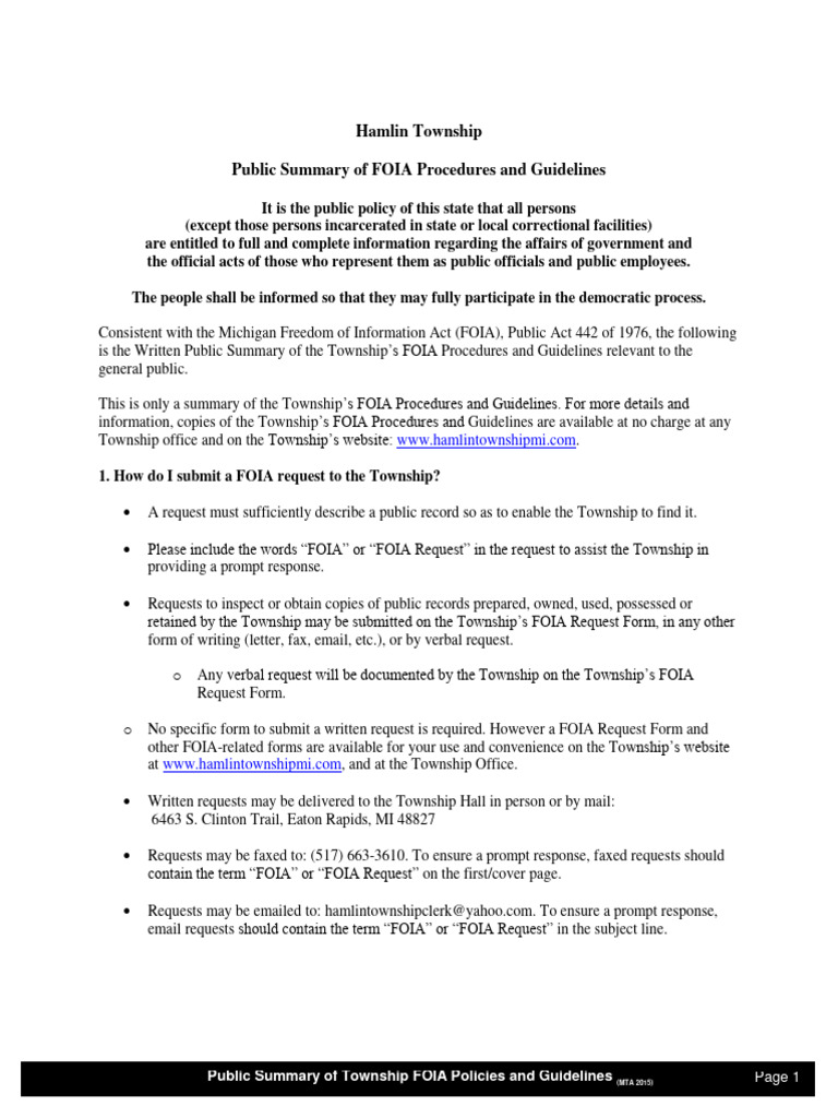 Foia Public Summary | PDF | Freedom Of Information Act (United States ...