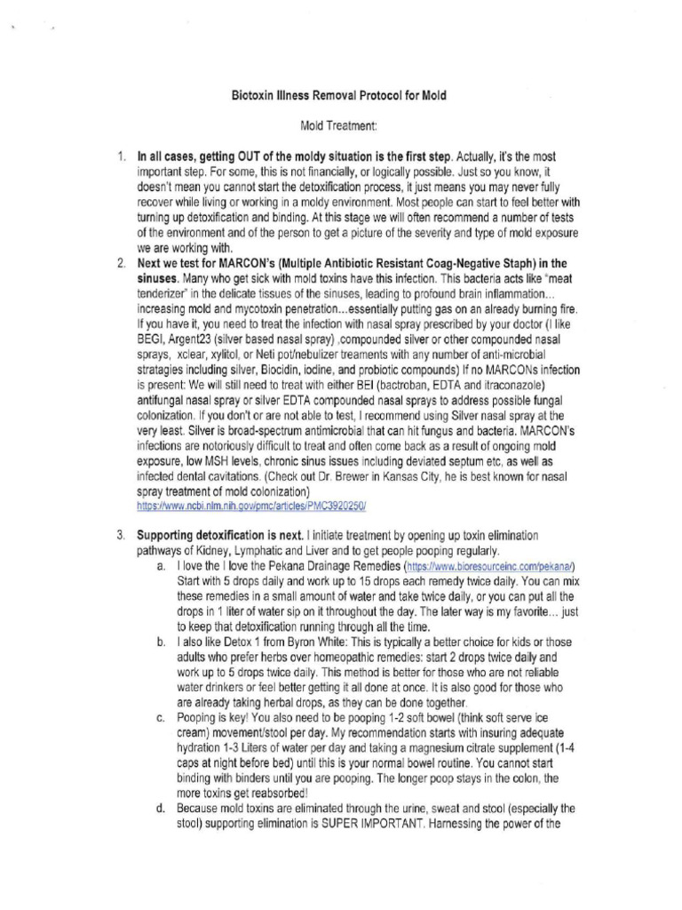 Mold Detox Protocol | PDF