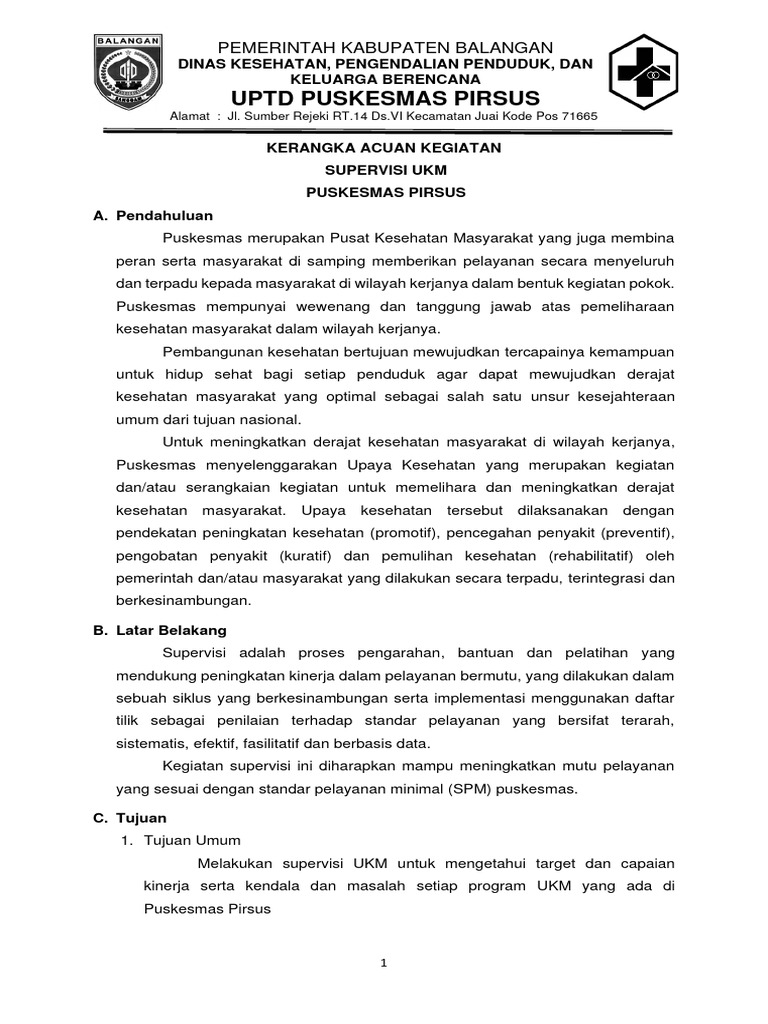2.8.1.1 Kak Supervisi Ukm | PDF | Karier & Perkembangan | Bisnis