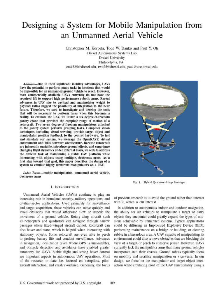 81-Designing A System For Mobile Manipulation From | PDF | Unmanned ...