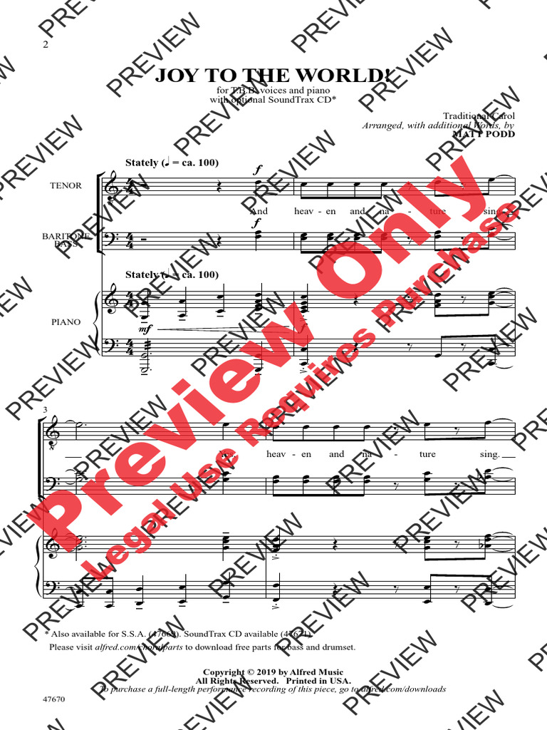 Chase: Joy To The World! | PDF | Elements Of Music | Pitch (Music)