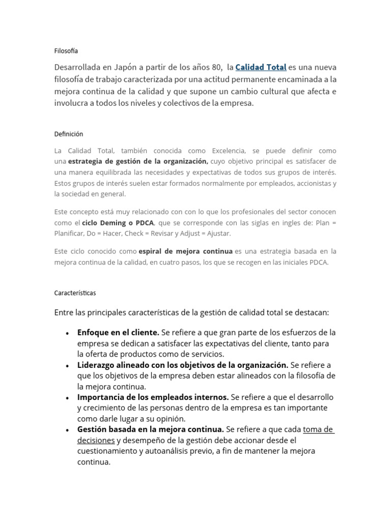Filosofía | PDF | Calidad (comercial) | Business
