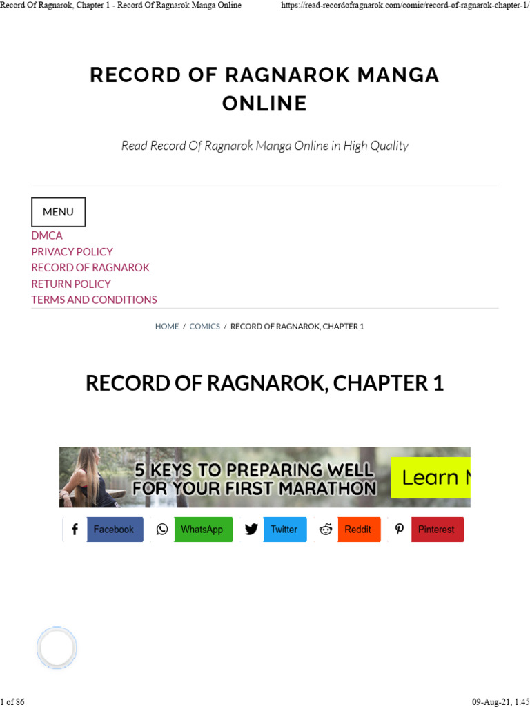Record of Ragnarok, Chapter 1 | PDF