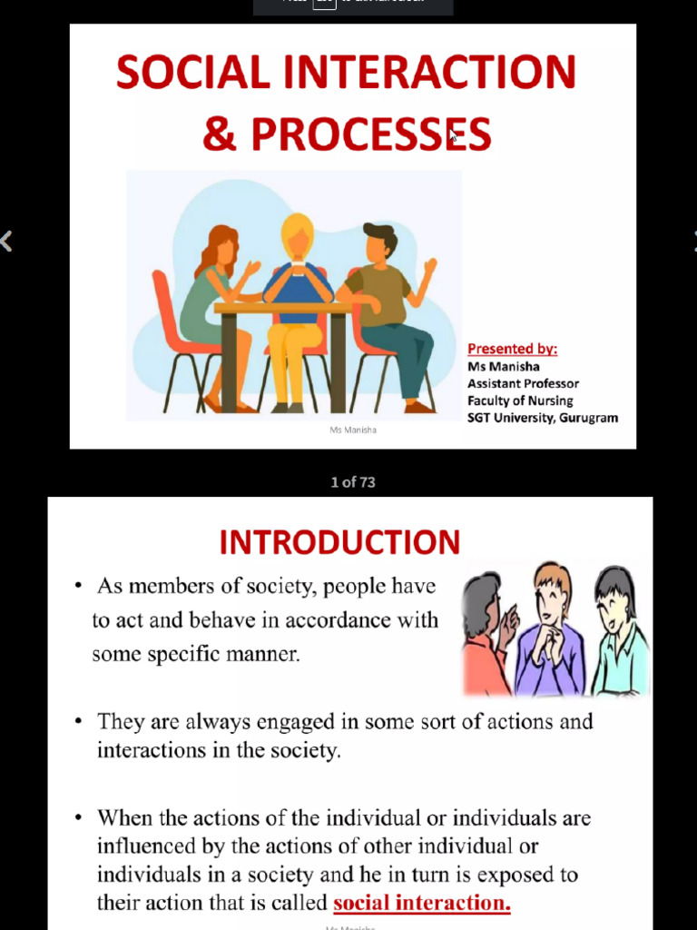 Social Interaction and Social Process | PDF