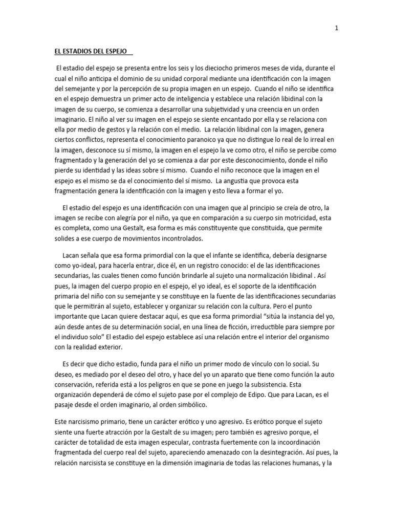 Borrador Segundo Parcial | PDF | Jacques Lacan | Sicología