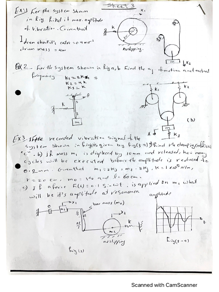 Vibration Sheet 3 | PDF