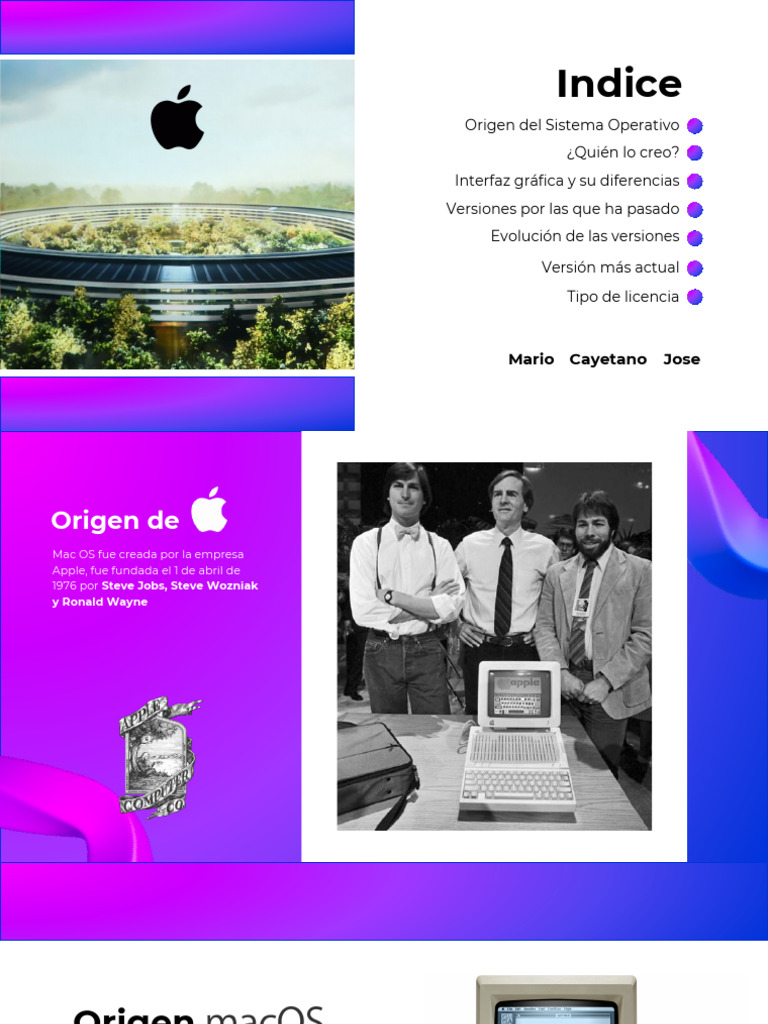 Historia y evolución de Mac OS | PDF | Mac OS | Interfaces gráficas de ...