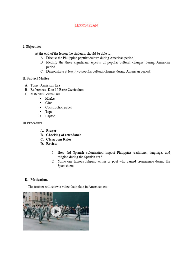 Cultural Lesson Plan | PDF | Philippines | Diabetes