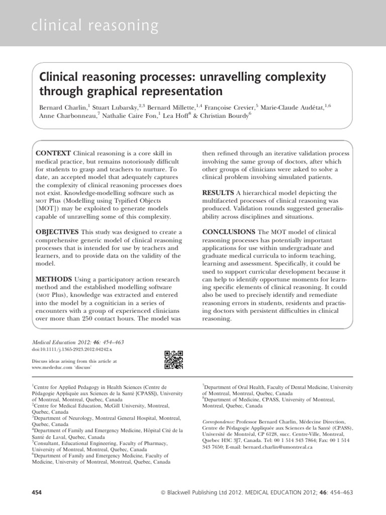 Graphical Model of Clinical Reasoning | PDF | Concept | Reason