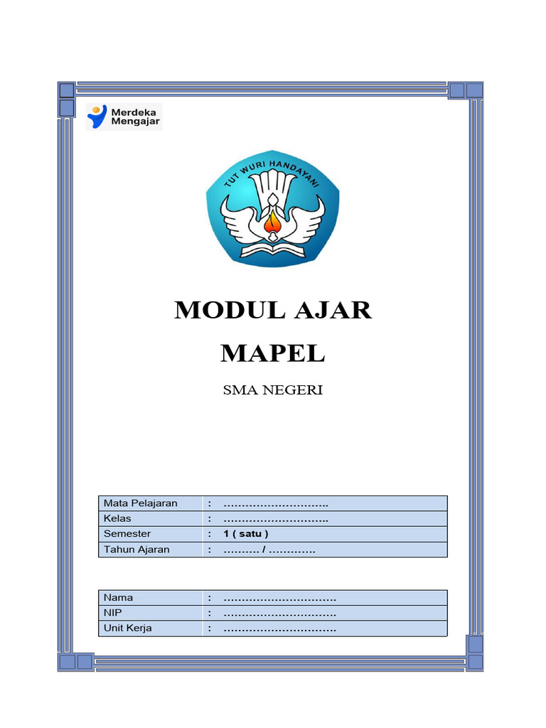 Cover-Modul Ajar - Kurmer | PDF