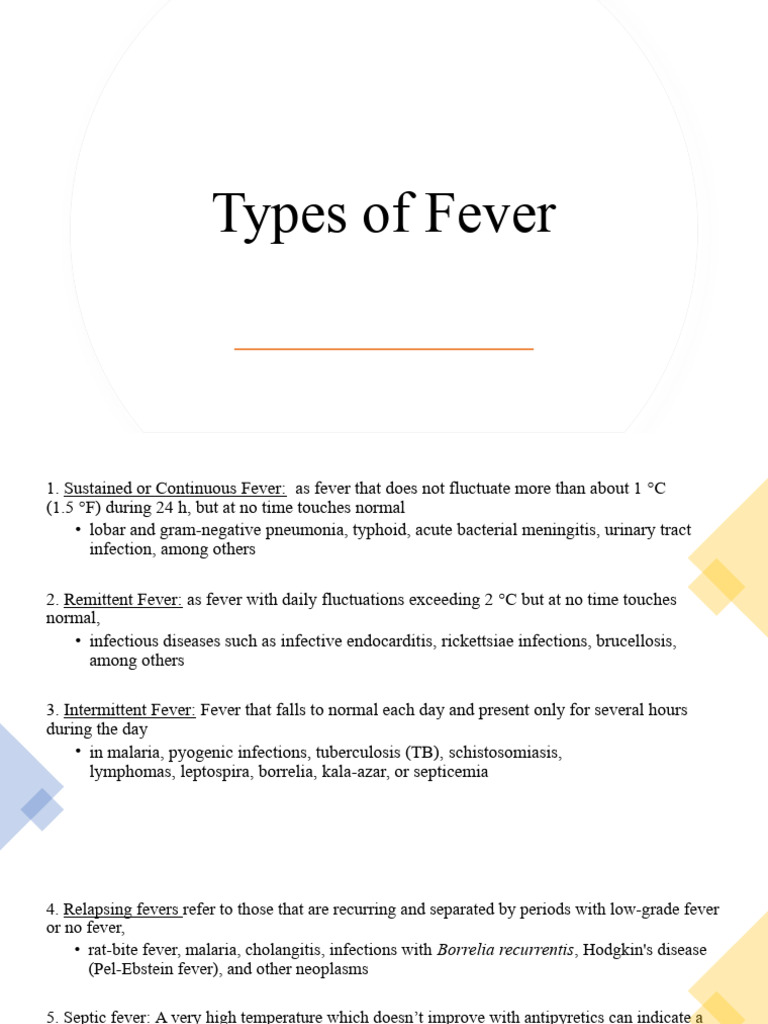 Types of Fever | PDF | Fever | Infection