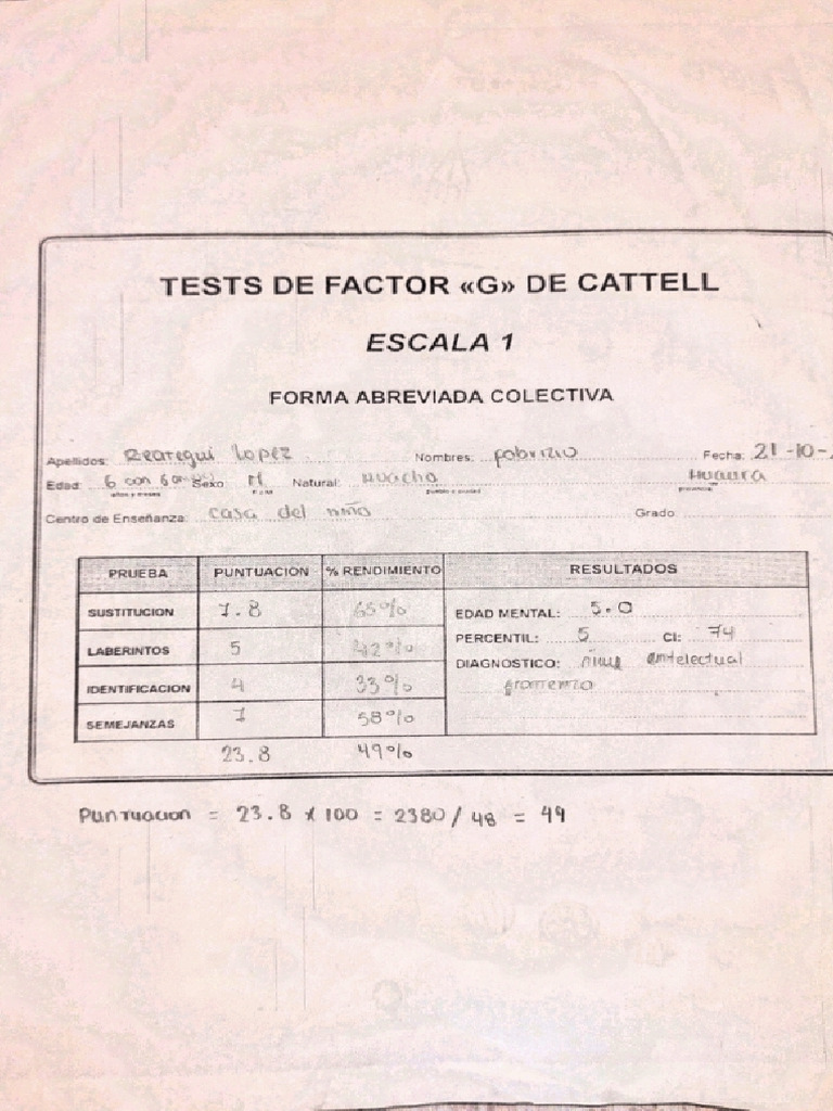 Factor G Psicologia | PDF