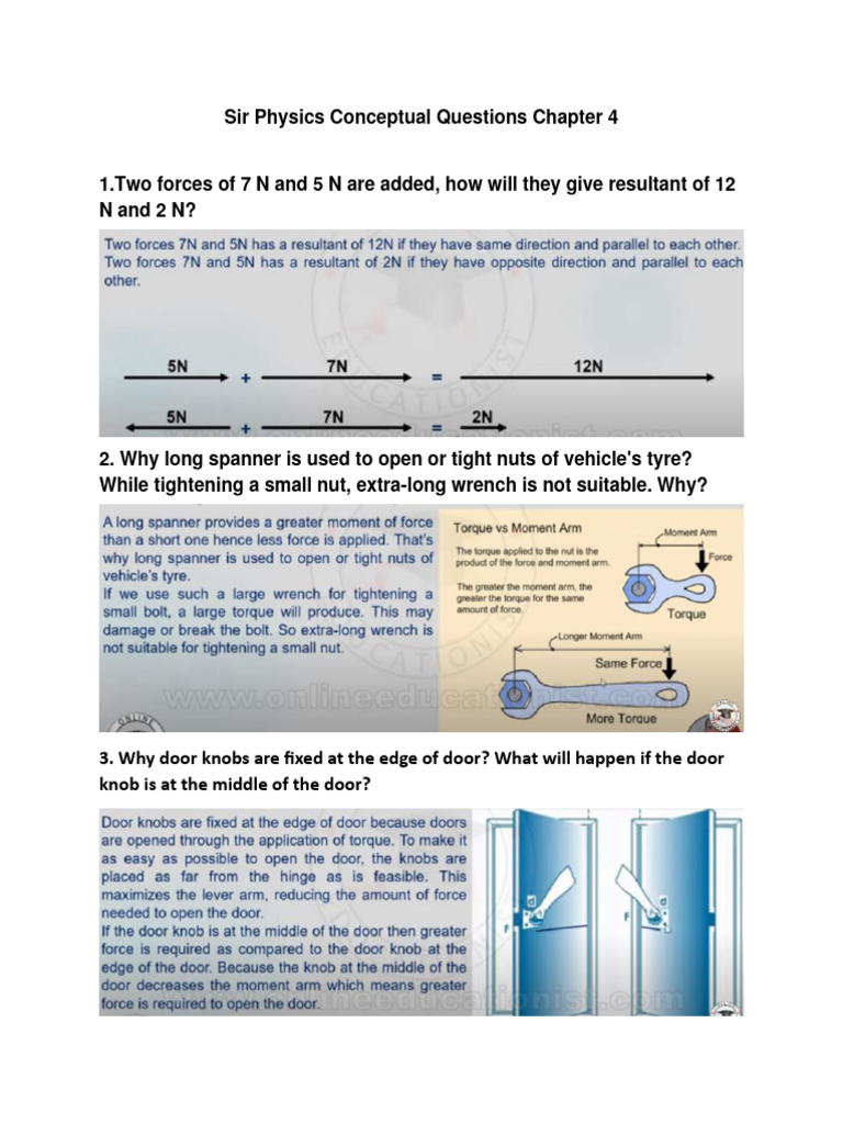 Conceptual Questions Chapter 4 | PDF | Language Arts & Discipline
