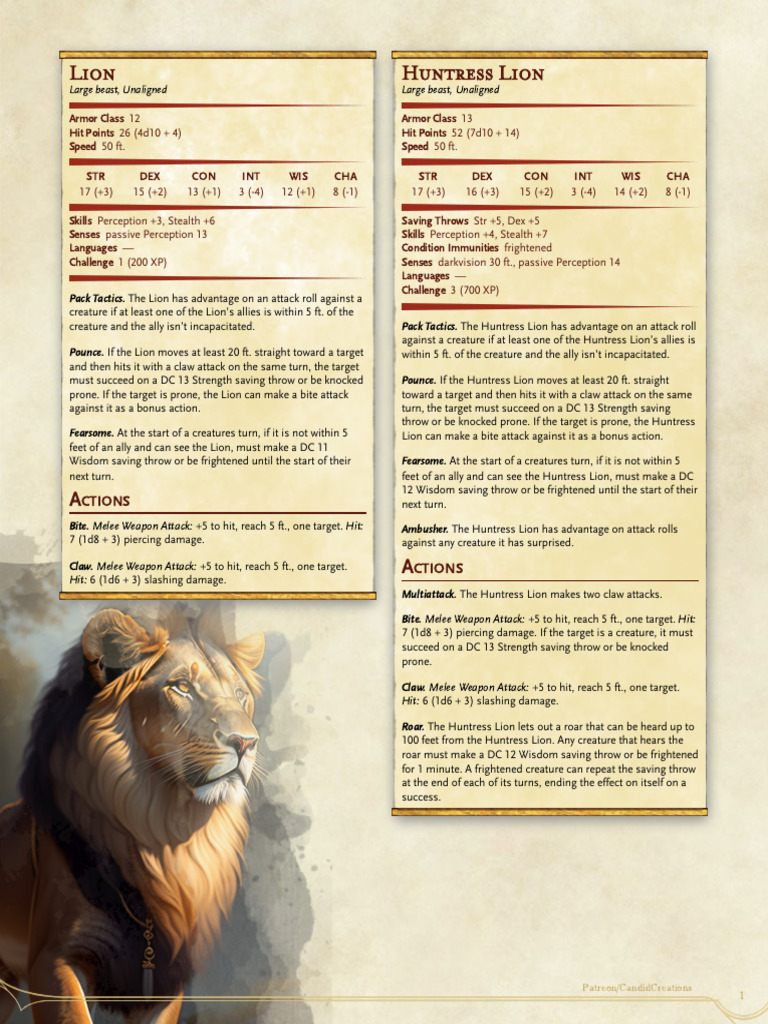 Lions | PDF | Lion | Predation