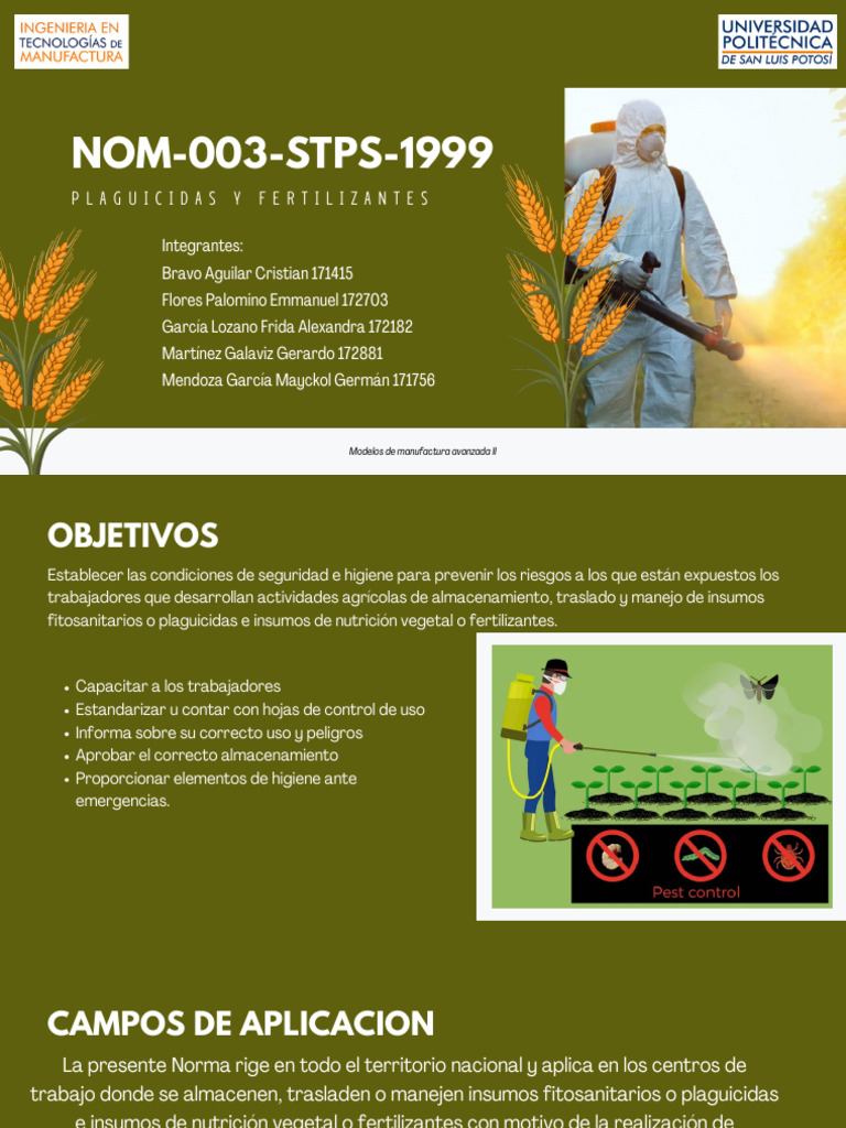 Nom 003 STPS 1999 | PDF | Agua | Fertilizante