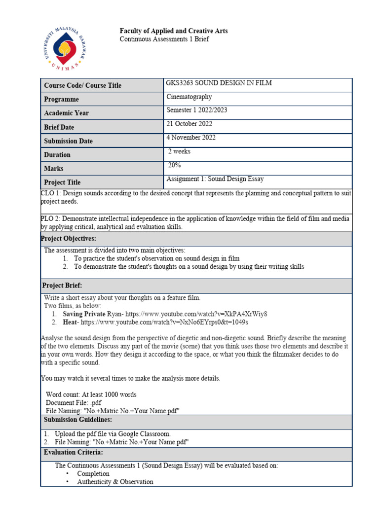 Assignment 1 Brief | PDF | Computers Assignment 1 Brief | PDF | Computers