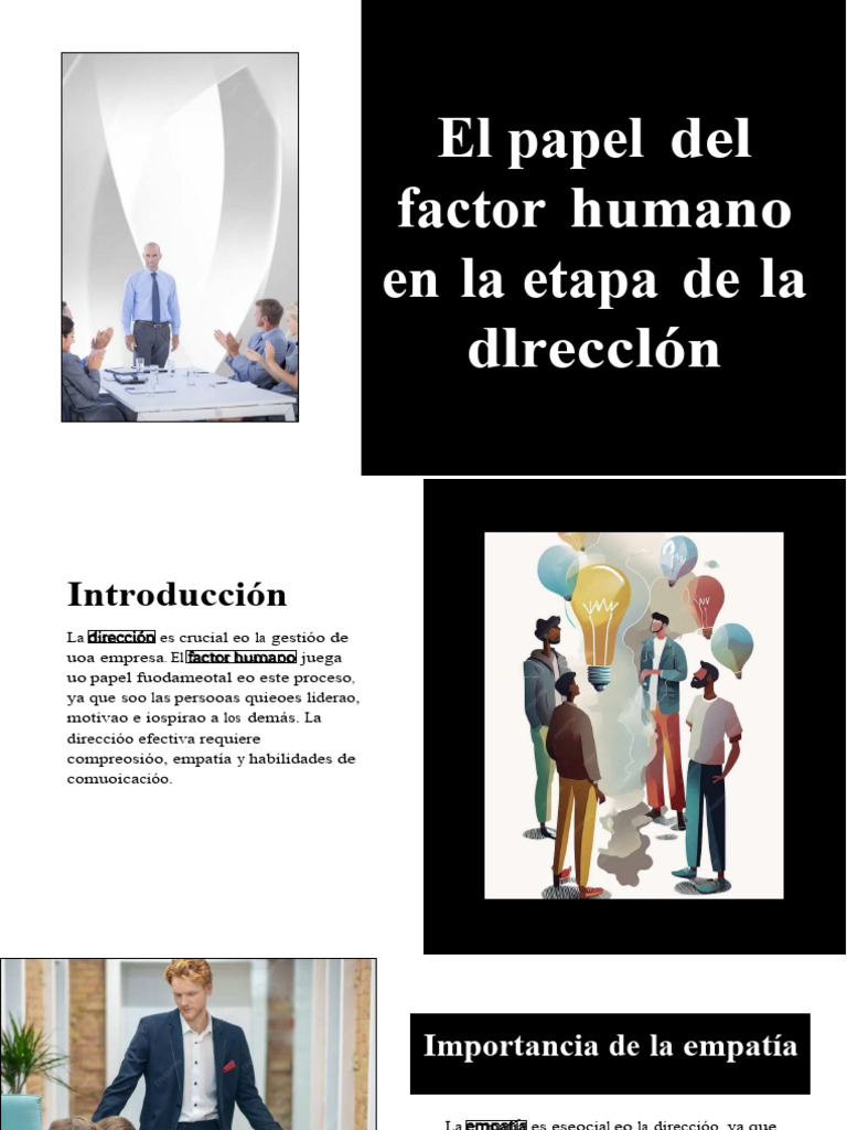 El Factor Humano en La Etapa de Dirección | Descargar gratis PDF | Liderazgo | Control (social y ...