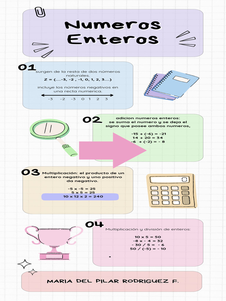 Infografía Numeros Enteros | PDF