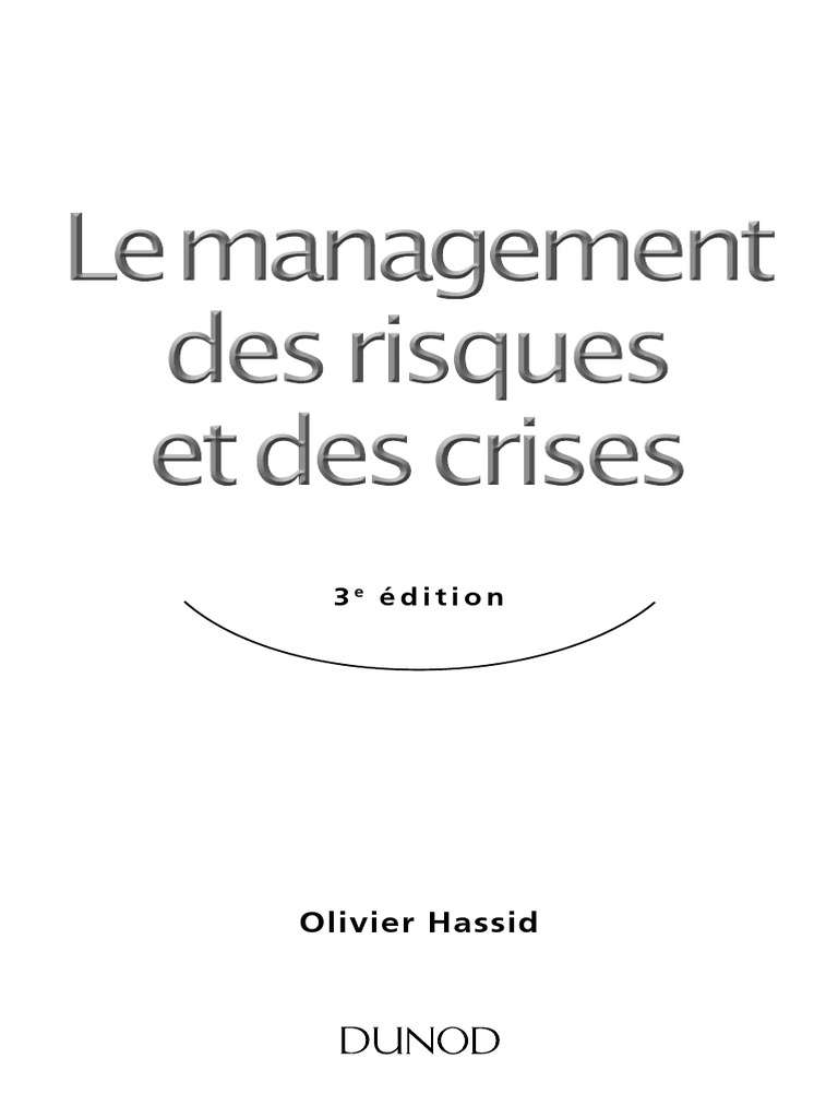 Le Management Des Risques Et Des Crises | PDF | Risque | la corruption