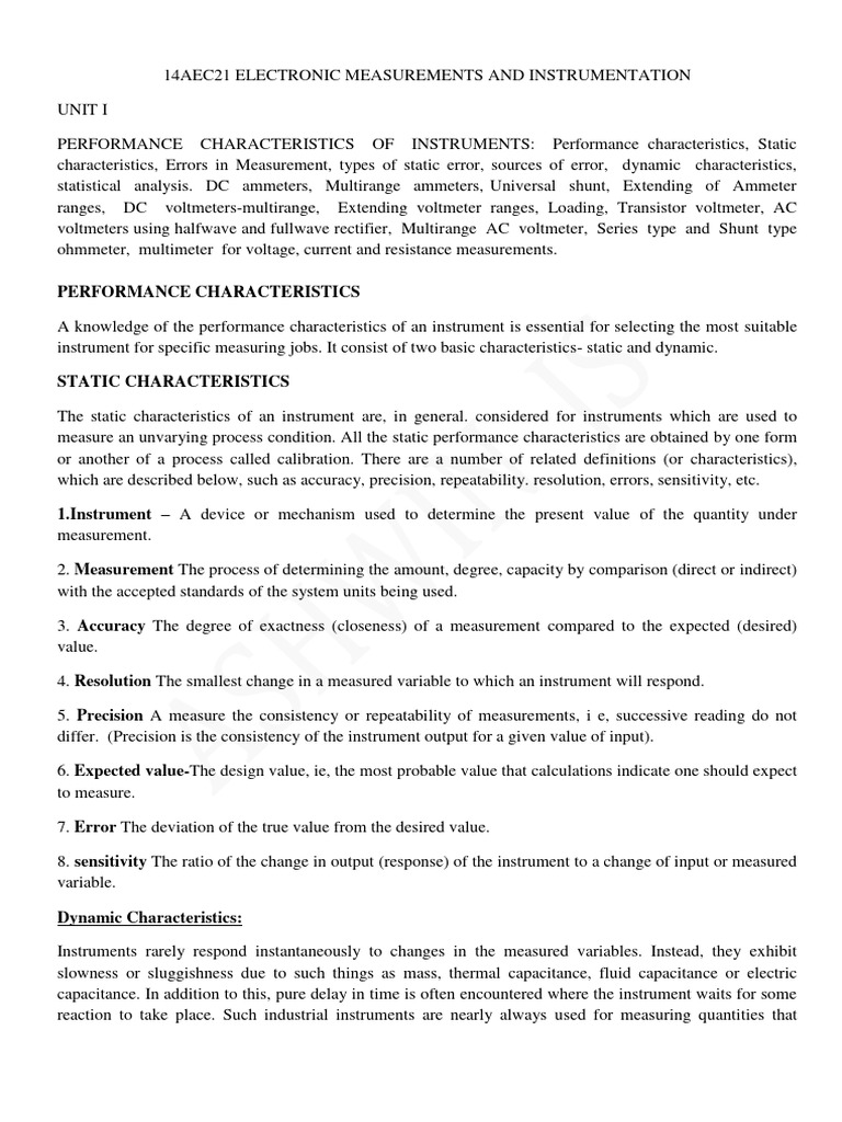 Emi Unit 11 | PDF | Observational Error | Accuracy And Precision