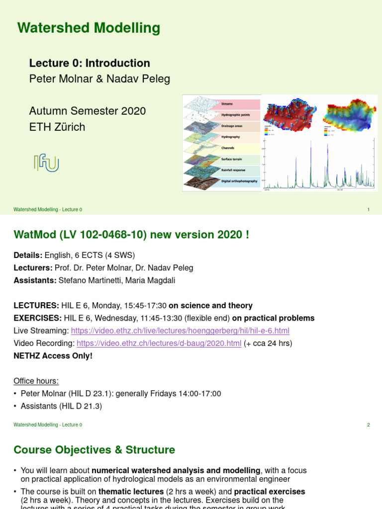 Watershed Modelling: Lecture 0: Introduction | PDF | Drainage Basin ...