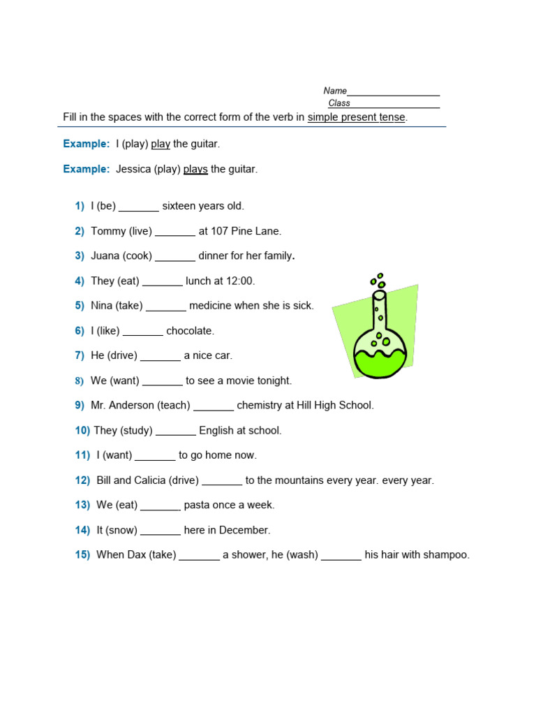 Simple Present Exercise | PDF