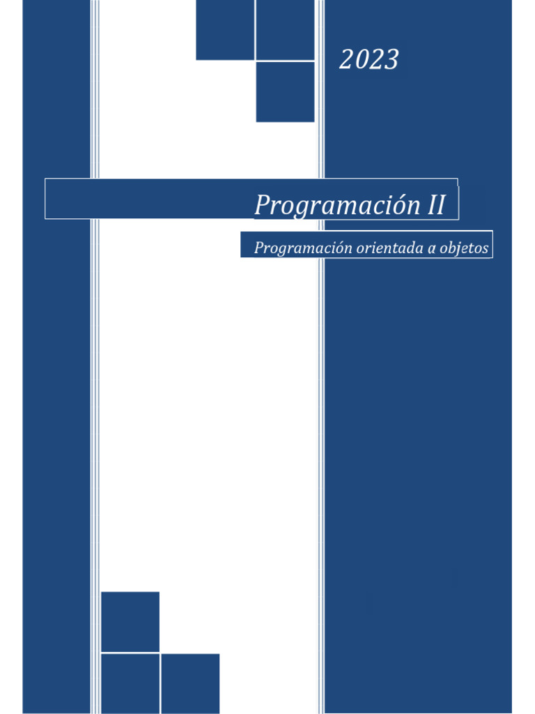 Apunte Programacion II - Programacion Orientada A Objetos | PDF | Objeto (informática ...