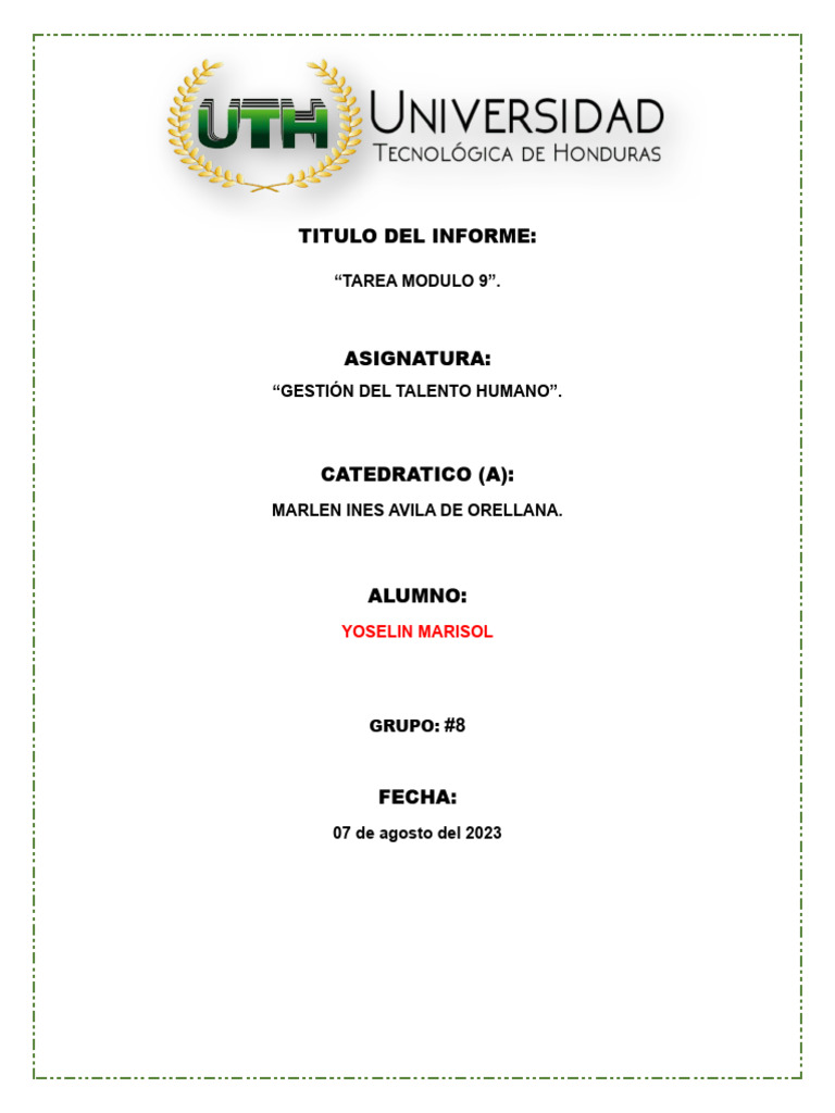 Tarea Modulo 9 | PDF | Salario | Business