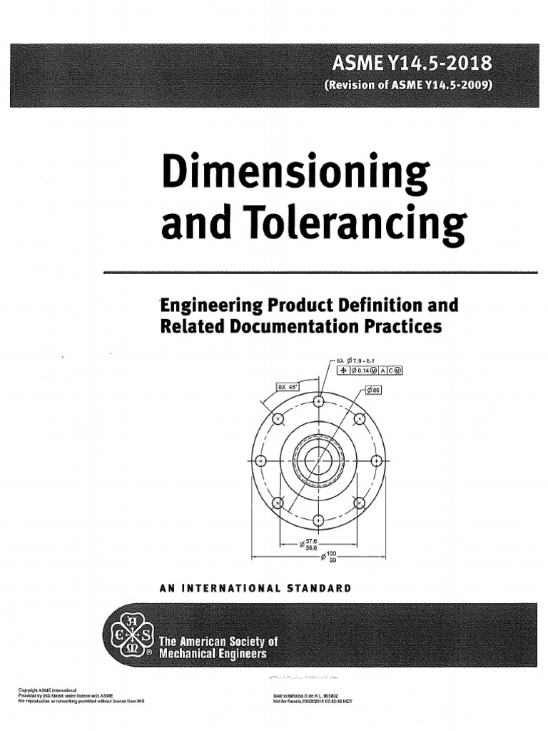 ASME Y14.5 - Dimensioning & Tolerancing | PDF
