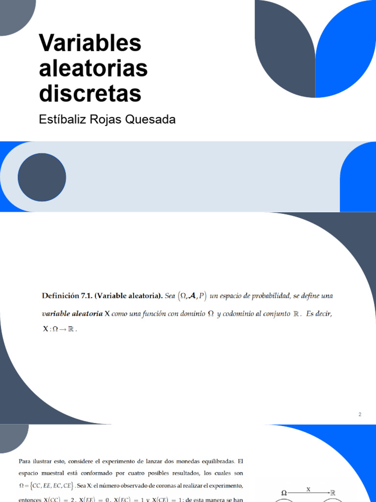 Variables Aleatorias Discretas 1 | PDF | Métodos y materiales de enseñanza
